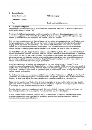 Achims Draft for Tuulima PSSF APPLICATION-April 2013 | DOC ...