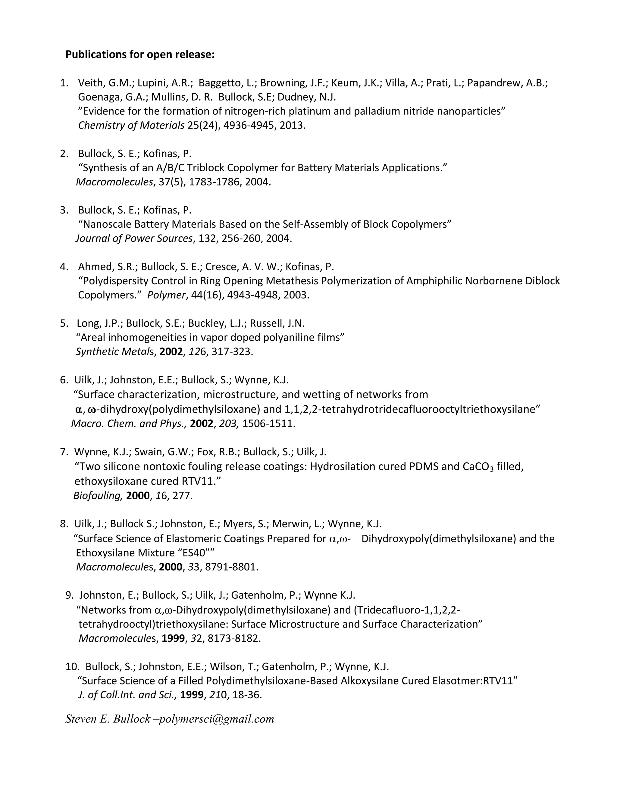 Bullock CV | PDF