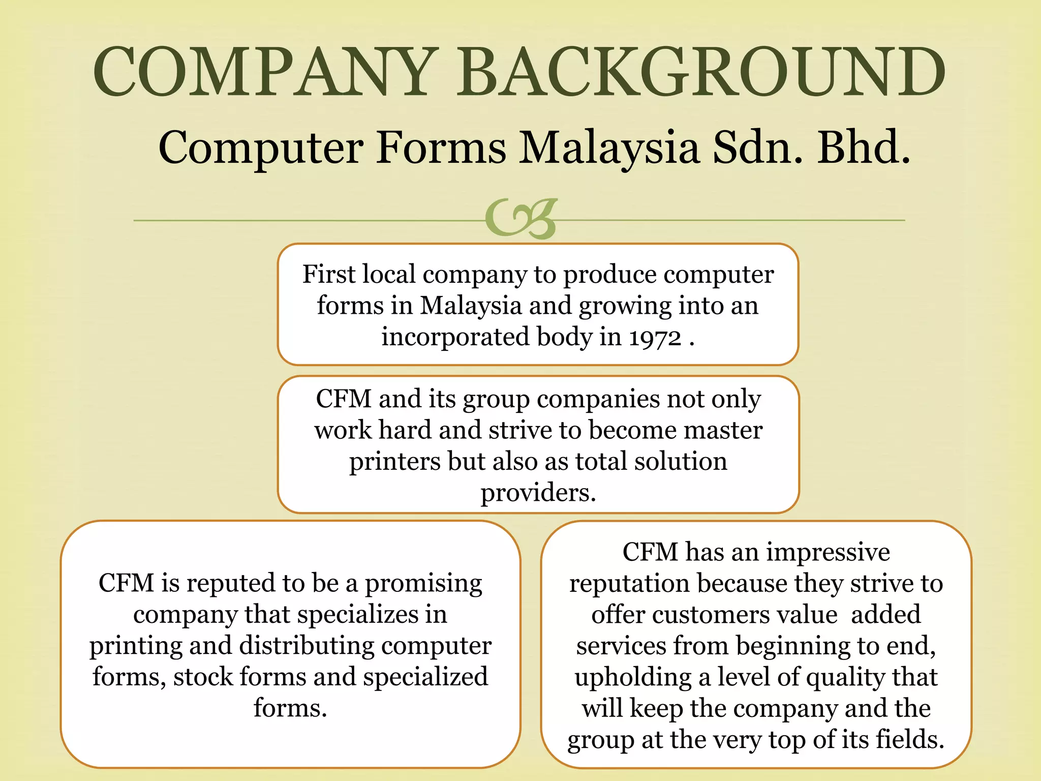 Computer Forms Malaysia Sdn Bhd | PPT