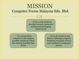 Computer Forms Malaysia Sdn Bhd | PDF