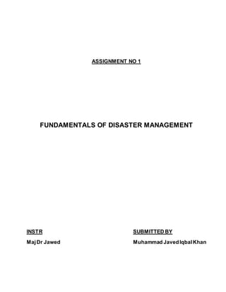 IMPACT OF DISASTERS | DOCX