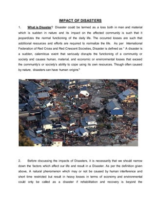 IMPACT OF DISASTERS | DOCX
