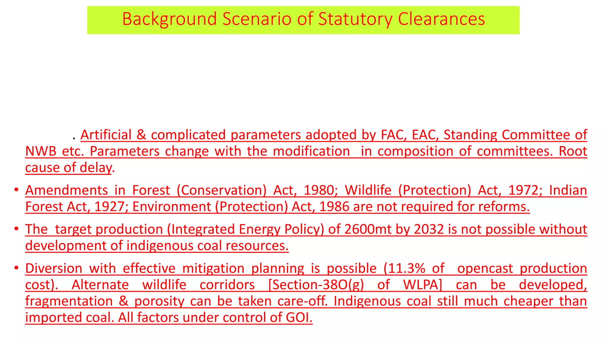 4. FOREST (CONSERVATION) ACT, 1980 LEGAL REGIME & IMLEMENTATION ...