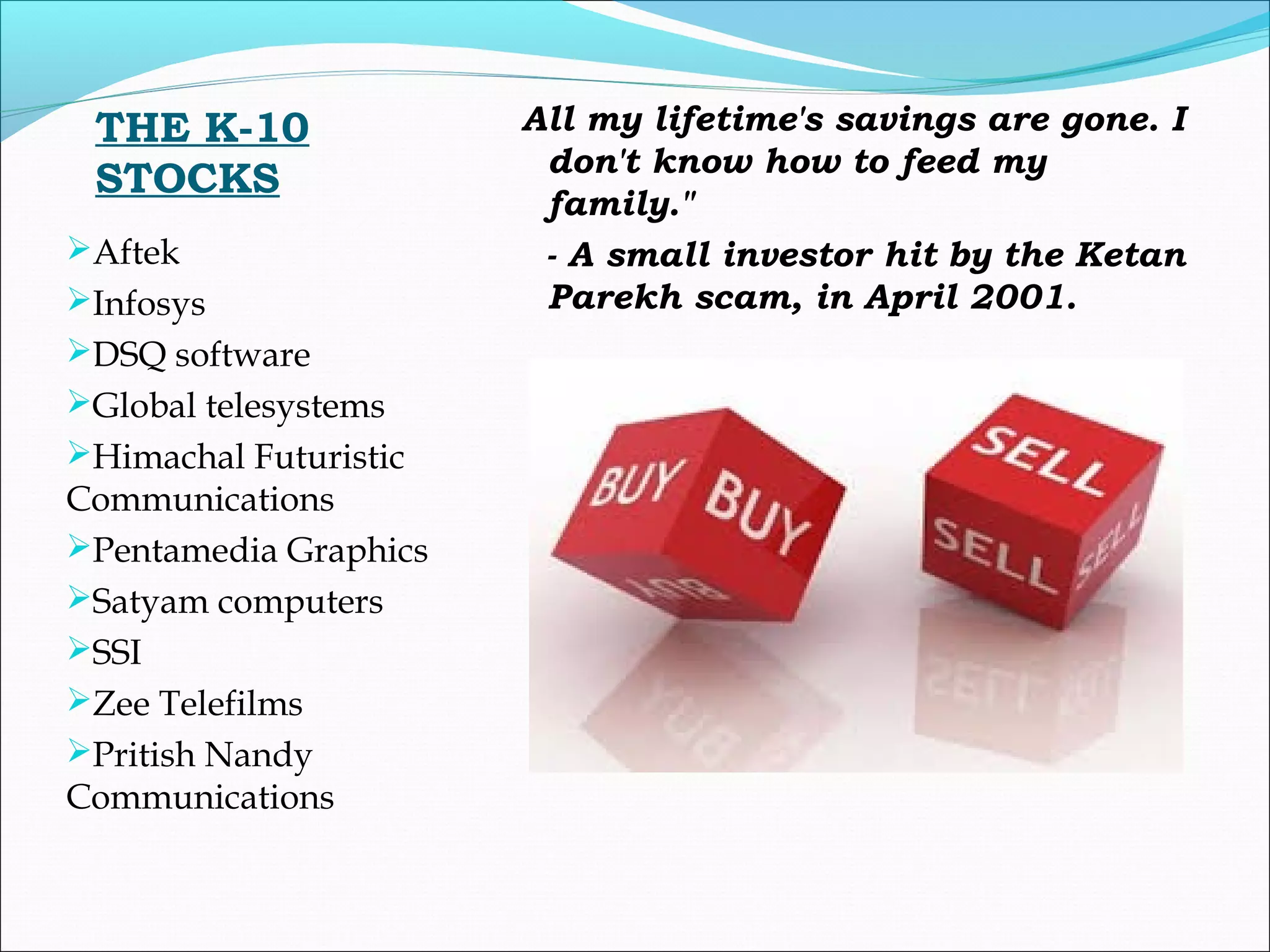Ketan Parekh Scam PPT 2link | PPT