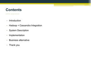 Hadoop+Cassandra_Integration | PPTX