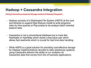 Hadoop+Cassandra_Integration | PPTX