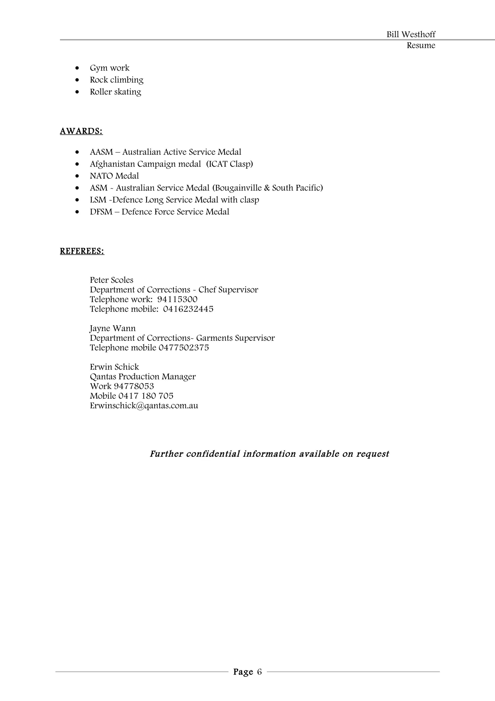 Bill resume new | DOC