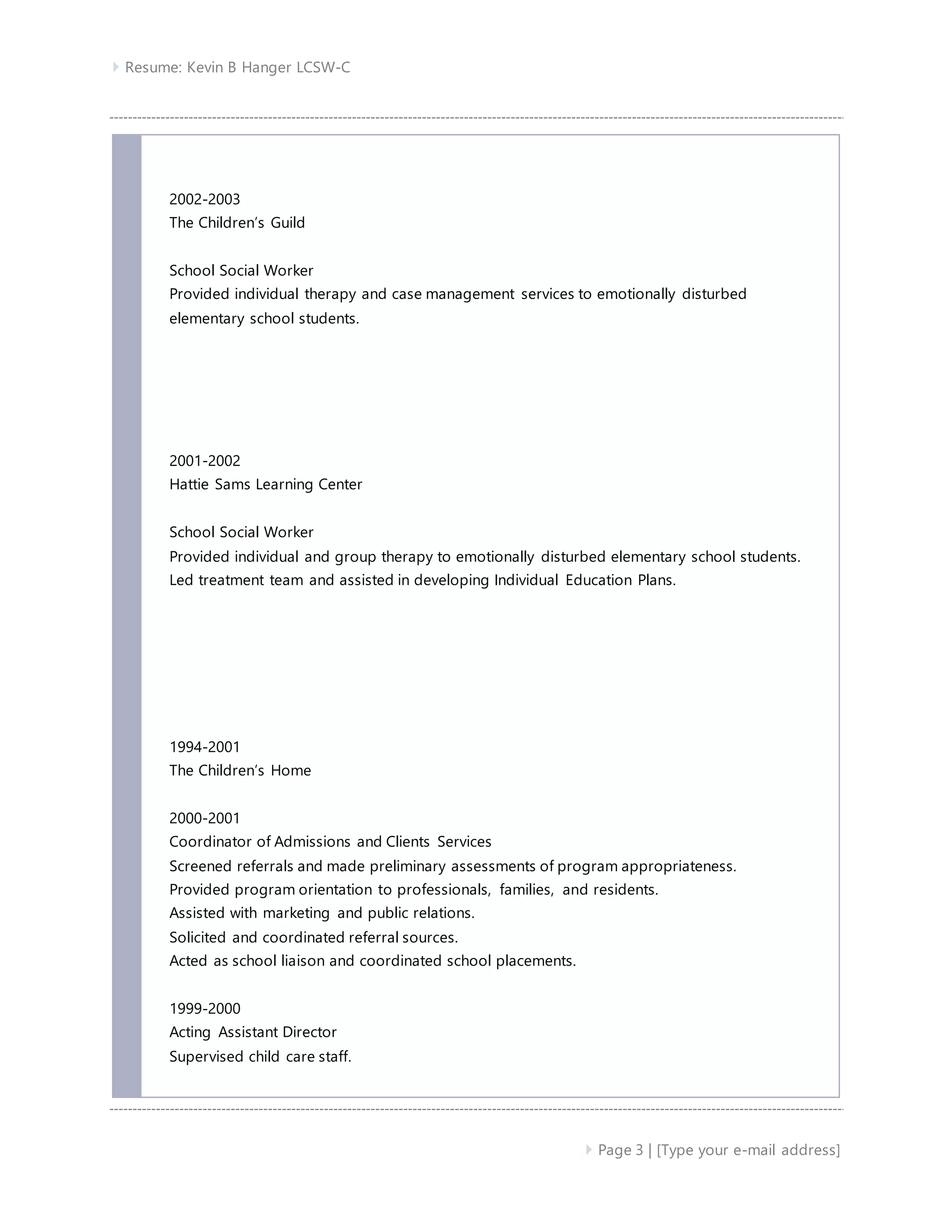 kevinhangerresume | DOCX