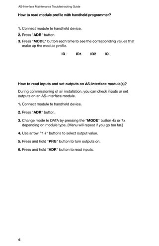 AS-I Maintenance & Troubleshooting Guide | PDF