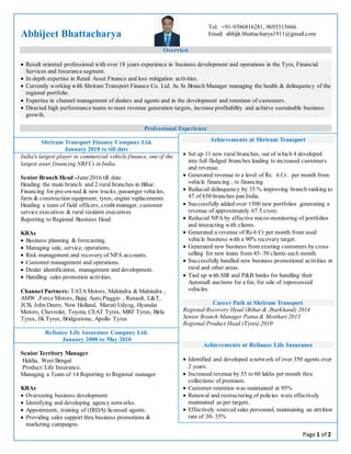 Abhijit Bhattacharya CV | DOCX