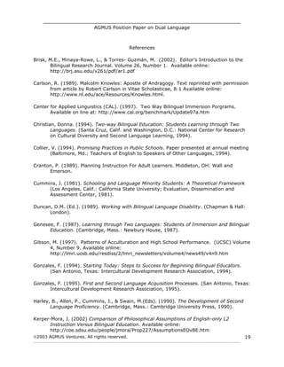 AGMUS Ventures Position Paper version DEC 2005 | PDF