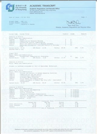 Academic Transcript | PDF