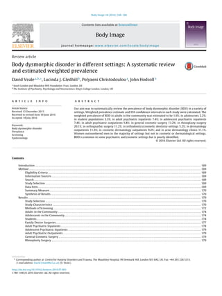 BDD prevalence paper | PDF