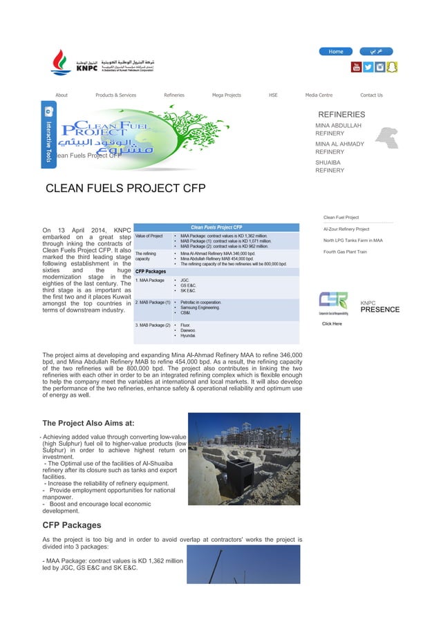 KNPC-CFP | PDF | Power and Energy Industry | Industries