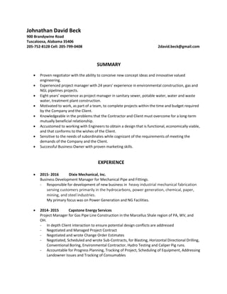 David Beck Resume | PDF