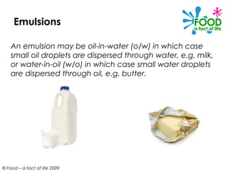 Functions of colloidal systems in Food Products | PPT