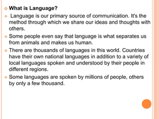 Importance of English | PPTX