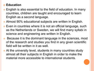 Importance of English | PPTX