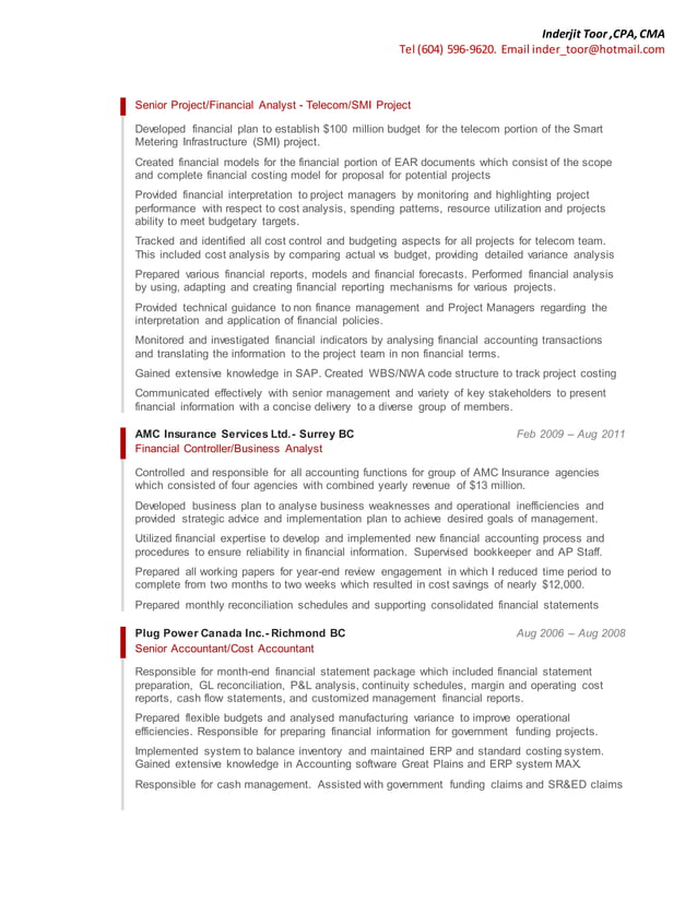 Inderjit Toor - Resume and Cover Letter Linkedin | PDF