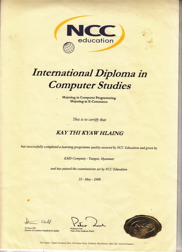 IDCS Diploma Certificate | PDF