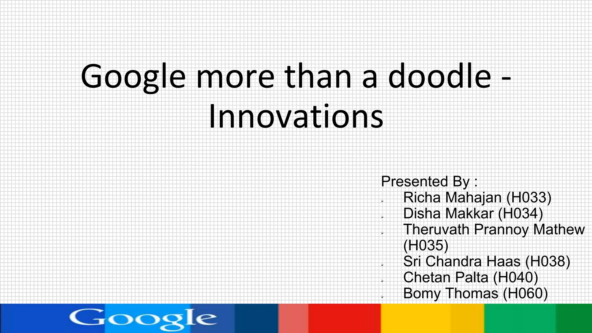 Google Innovations | PPT
