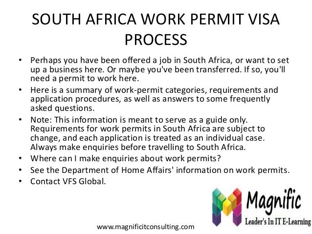 South africa work permit for india