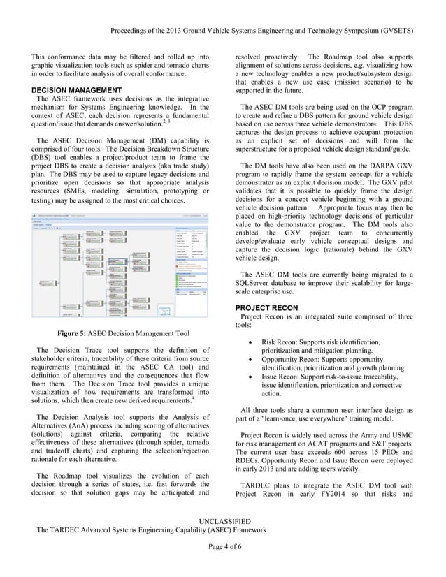 The TARDEC Advanced Systems Engineering Capability ASEC Framework(5) | PDF