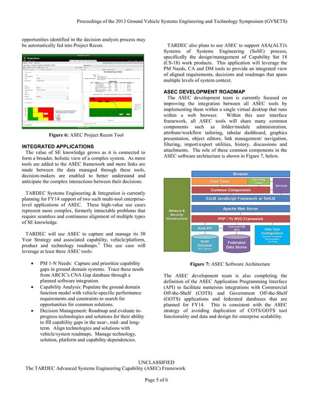 The TARDEC Advanced Systems Engineering Capability ASEC Framework(5) | PDF