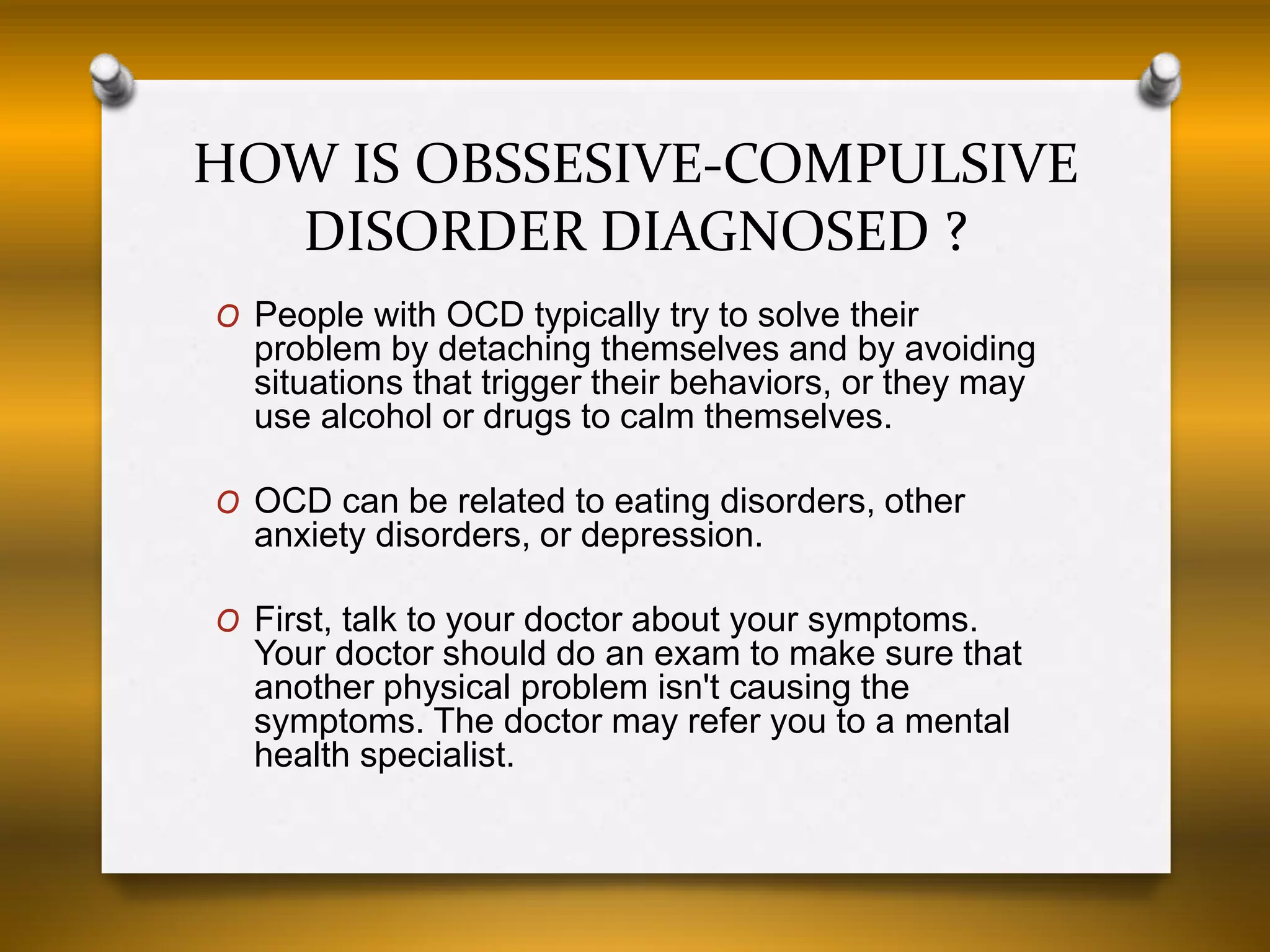 OBSSESIVE-COMPULSIVE DISORDER | PPTX
