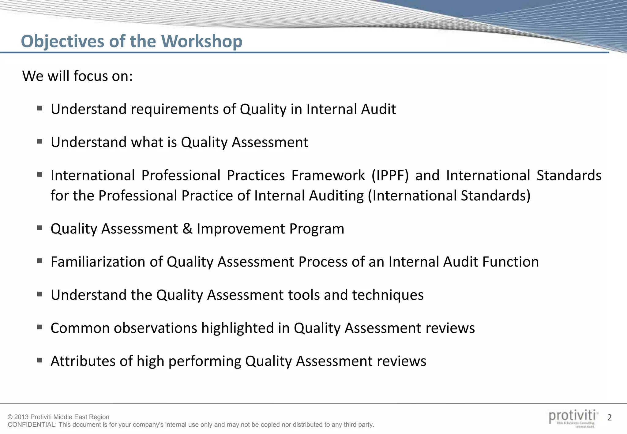 Internal Audit Quality Assessment | PPSX