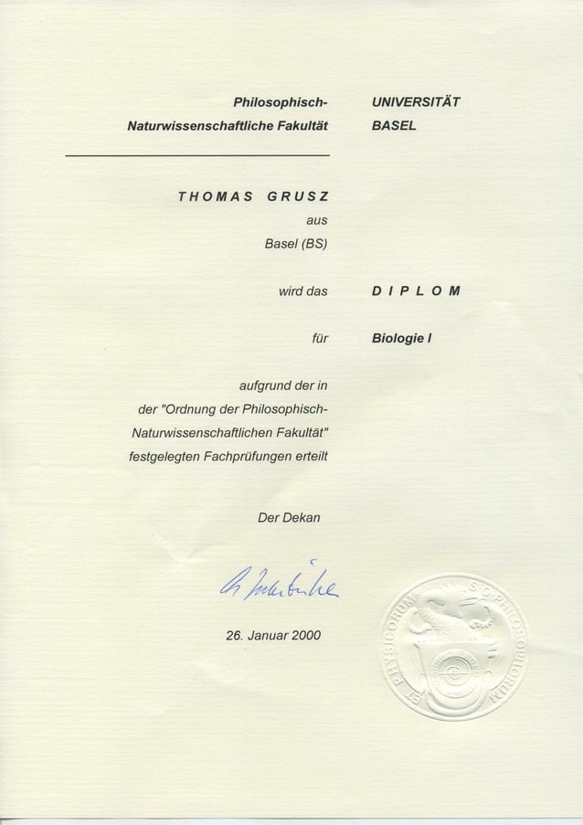 MSC Biology Thomas Grusz | PDF