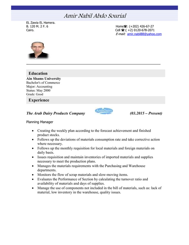 Amir Nabil Abdo C.V | PDF