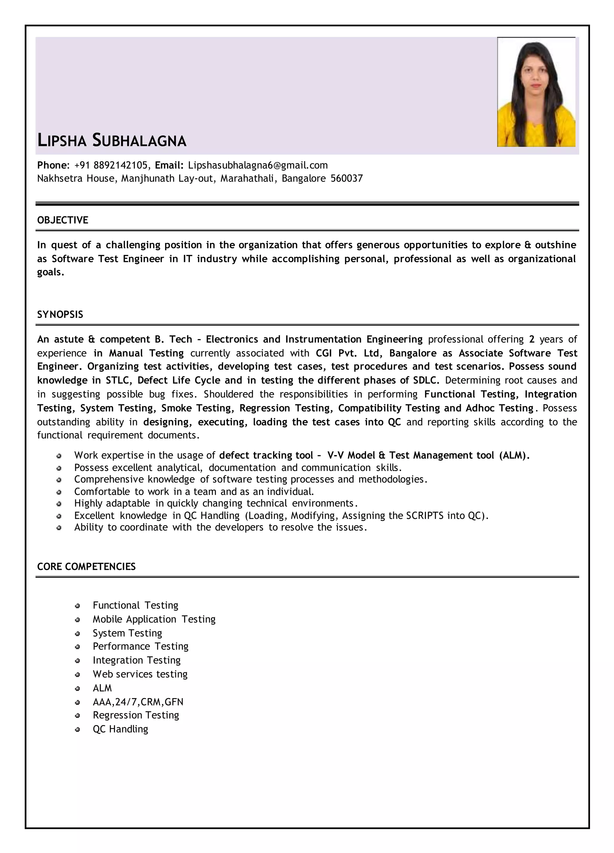 Lipsha Subhalagna_Software Tester_Resume | DOCX