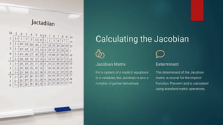 Describing ppt on Jacobian of Implicit Function | PDF