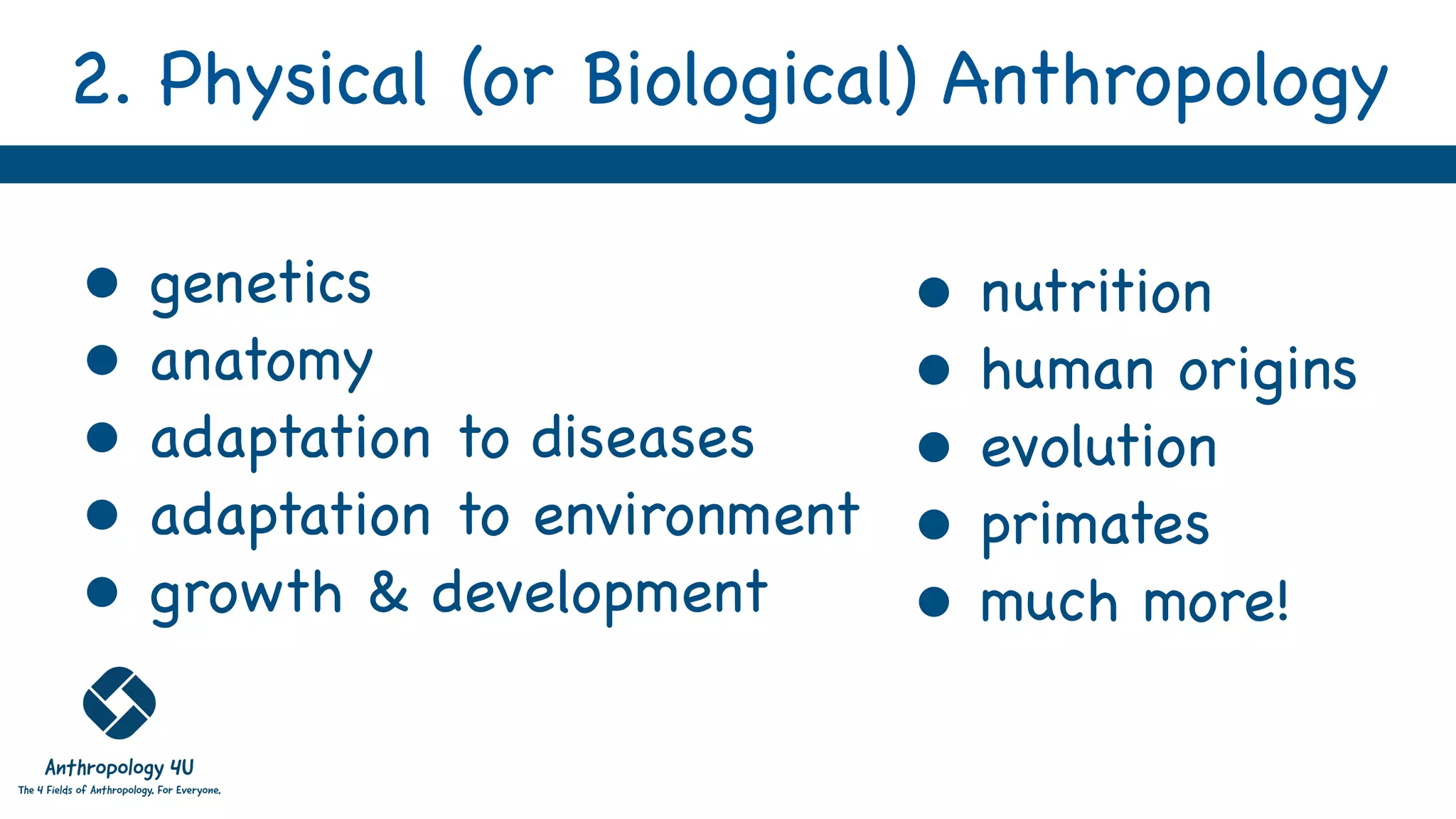 What are the 4 fields of Anthropology? | PDF