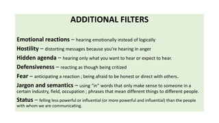4) filters and perception in communication | PPTX