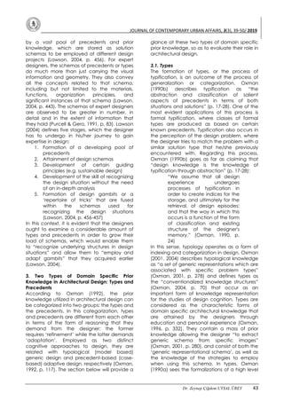 The Cognitive Use of Prior Knowledge in Design Cognition: The Role of ...