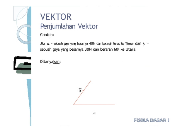 Fisika Teknik Materi Vektor pertemuan ke 4 | PPTX