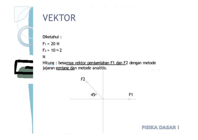 Fisika Teknik Materi Vektor pertemuan ke 4 | PPTX
