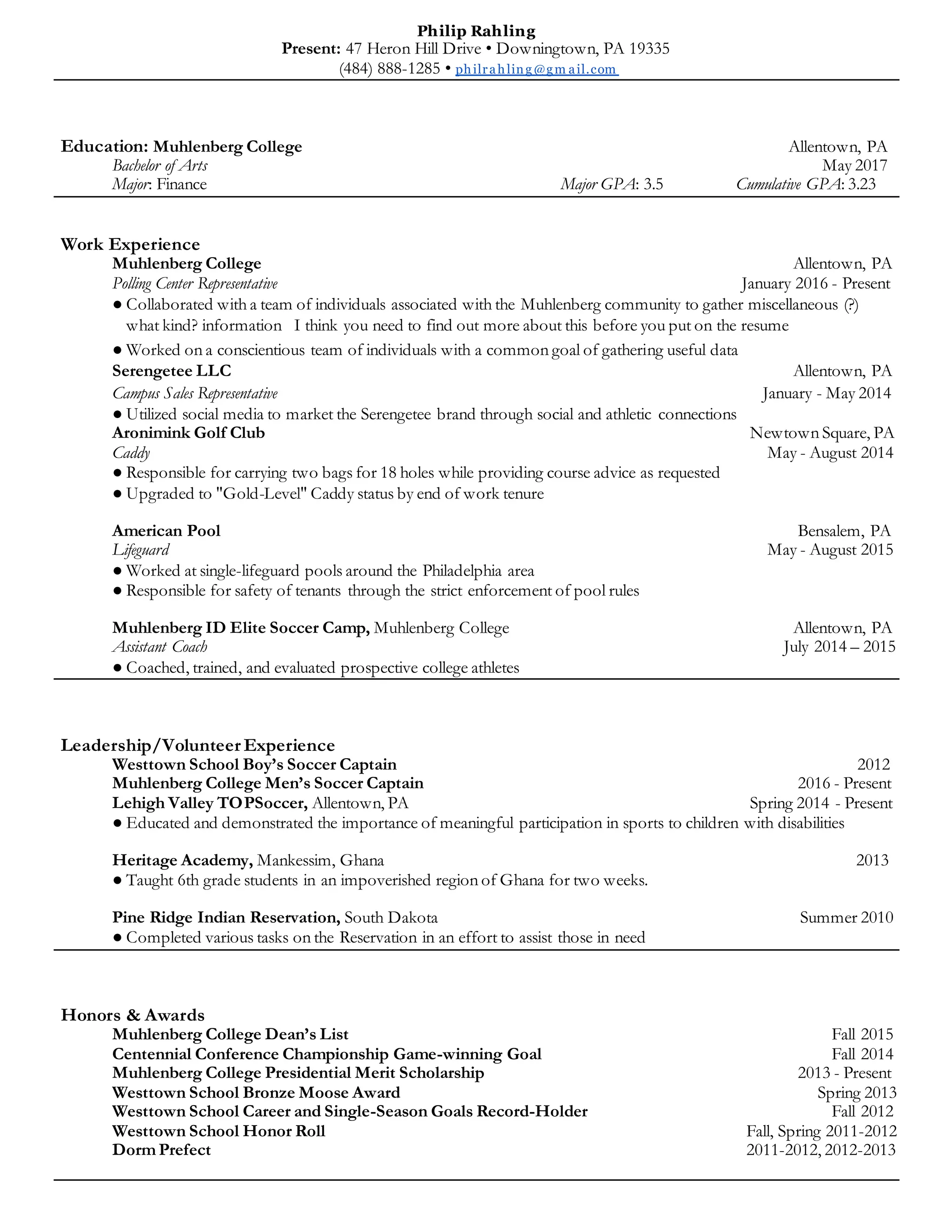 Copy of philip rahling resume | DOCX