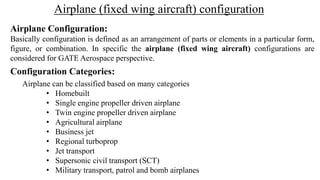 Airplane (fixed wing aircraft) configuration and various parts | Flight ...