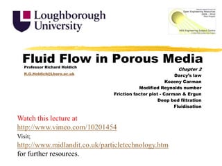 Particle Technology- Fluid Flow in Porous Media | PPTX