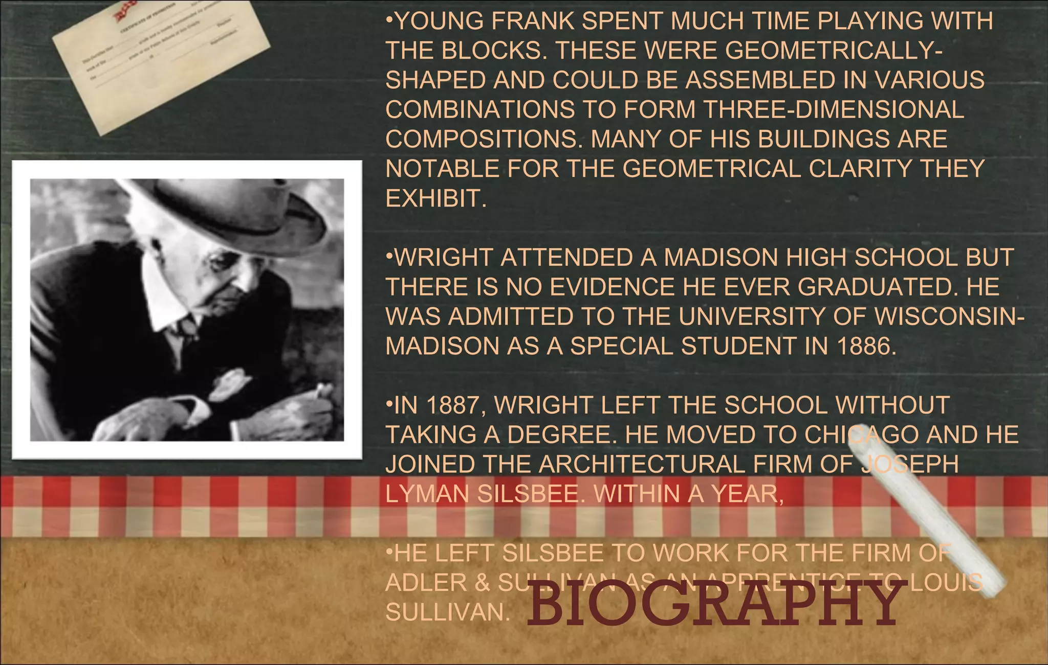 Architect Frank Lloyd Wright | PPT