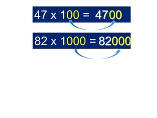Multiplying with Tens, Hundreds and Thousands | PPT