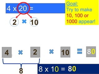 Multiplying with Tens, Hundreds and Thousands | PPT