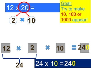Multiplying with Tens, Hundreds and Thousands | PPT