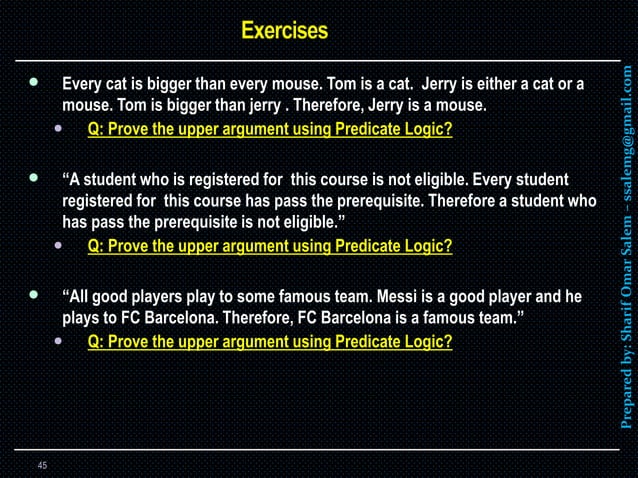 #4 formal methods – predicate logic | PPTX | Programming Languages | Computing