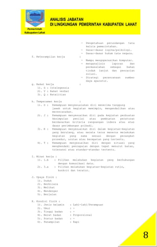 4 form anjab lahat contoh | PDF