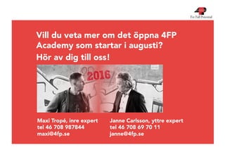 4FP Academy, öppet program | PPT