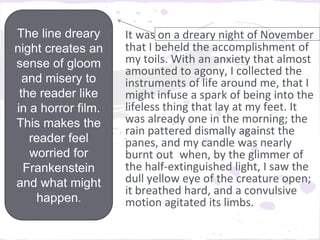 4 frankenstein initial emotion | PPTX | Horror | Genres